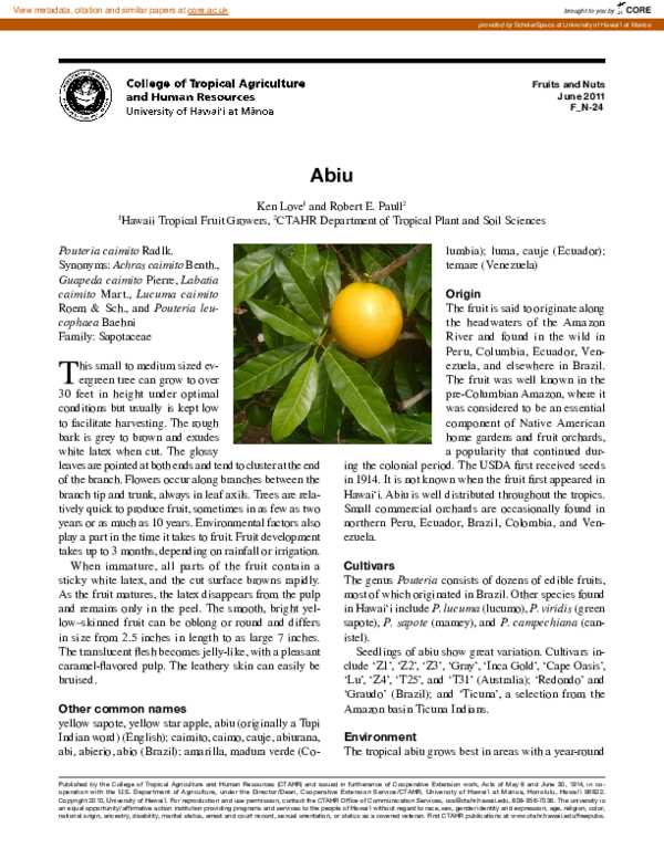 (PDF) Abiu
