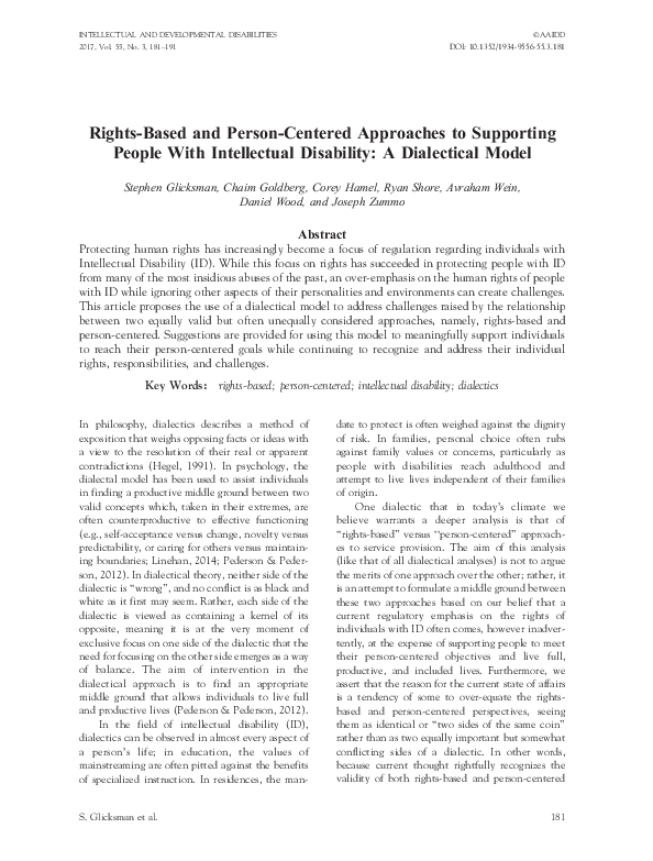 (PDF) Rights-Based and Person-Centered Approaches to Supporting People ...