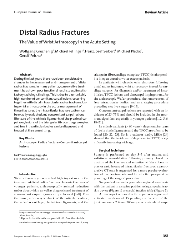 (PDF) Distal Radius Fractures