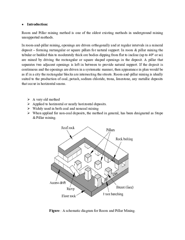 (PDF) Room and Pillar Mining with case studies