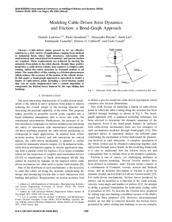 (PDF) Modeling Cable-Driven Joint Dynamics and Friction: a Bond-Graph Approach