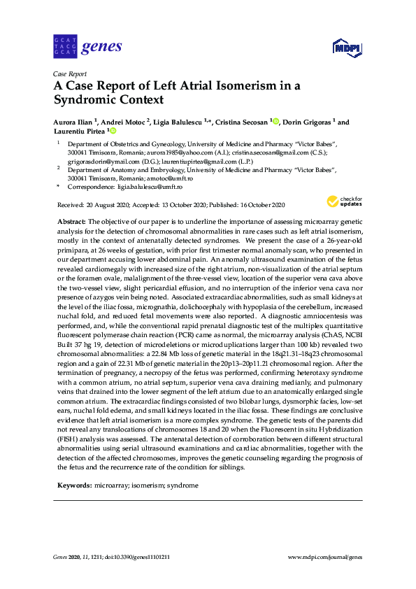 (PDF) A Case Report of Left Atrial Isomerism in a Syndromic Context ...