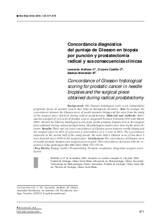 (PDF) Concordancia diagnóstica del puntaje de Gleason en biopsia por ...