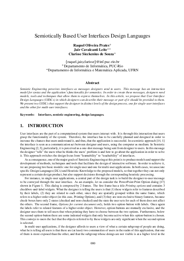 Pdf Semiotically Based User Interface Design Languages Raquel
