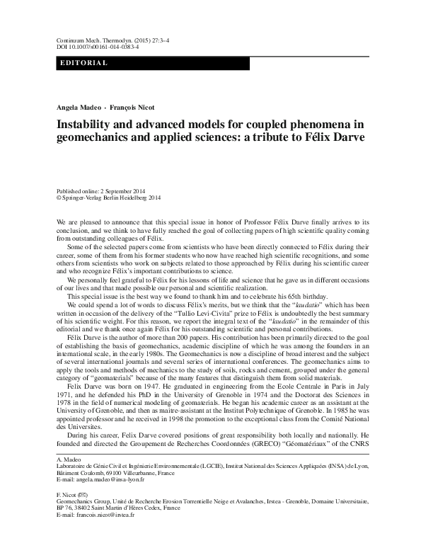 (PDF) Instability and advanced models for coupled phenomena in geomechanics and applied sciences ...