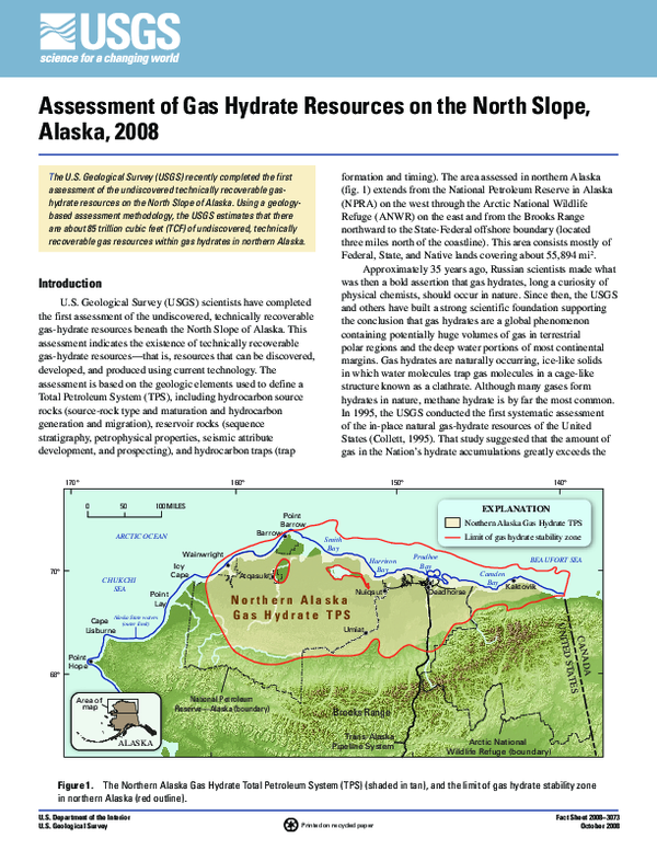 (PDF) Assessment of gas hydrate resources on the North Slope, Alaska, 2008