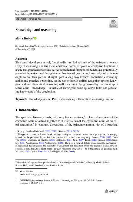 (PDF) Knowledge and reasoning