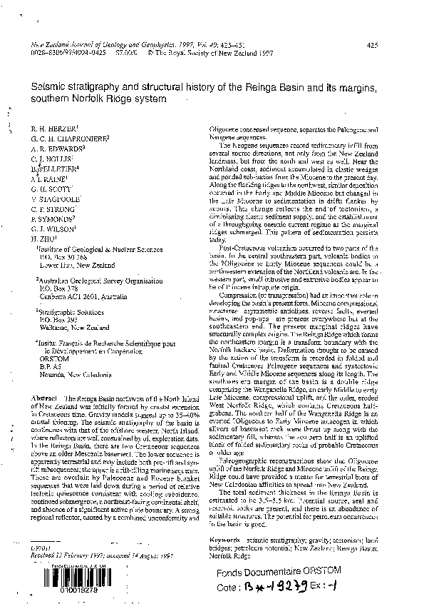 (PDF) Seismic stratigraphy and structural history of the Reinga Basin ...