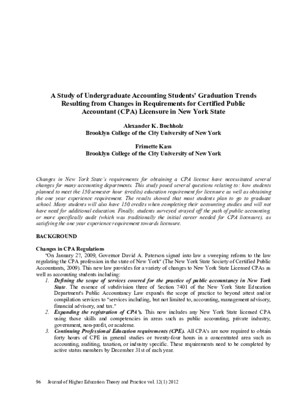 (PDF) A Study of Undergraduate Accounting Students' Graduation ...