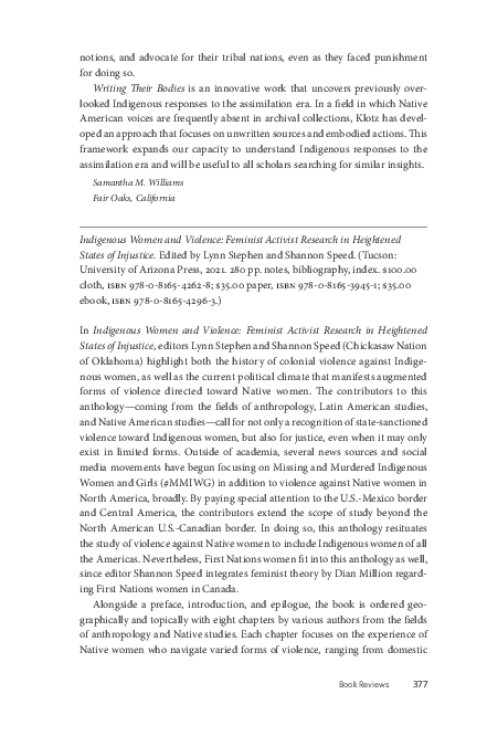 (PDF) Indigenous Women and Violence: Feminist Activist Research in ...