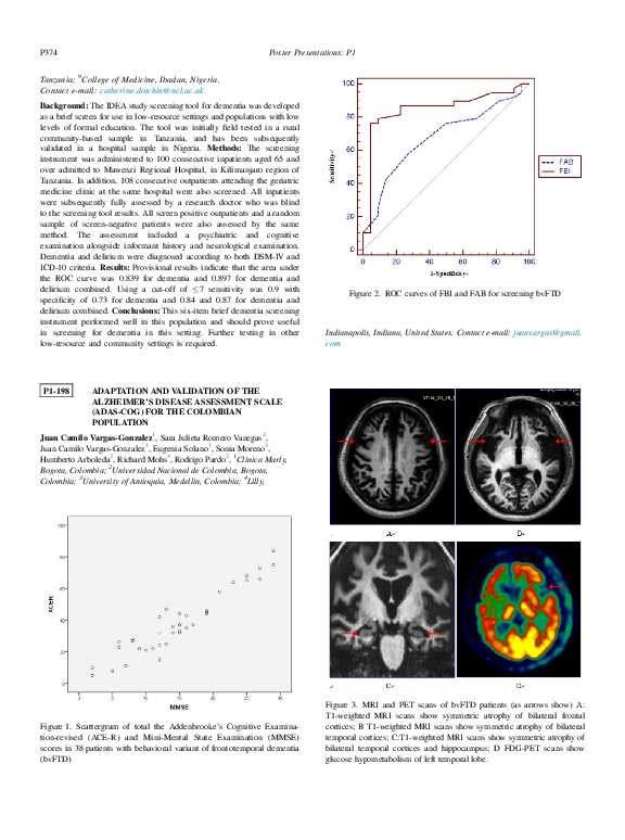 (PDF) Adaptation and Validation of the Alzheimer's Disease Assessment ...