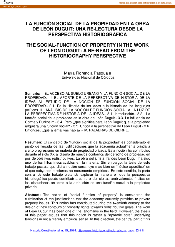 (PDF) The social-function of property in the work of Leon Duguit: a re ...