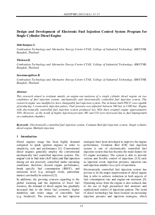 (PDF) Design and Development of Electronic Fuel Injection Control ...