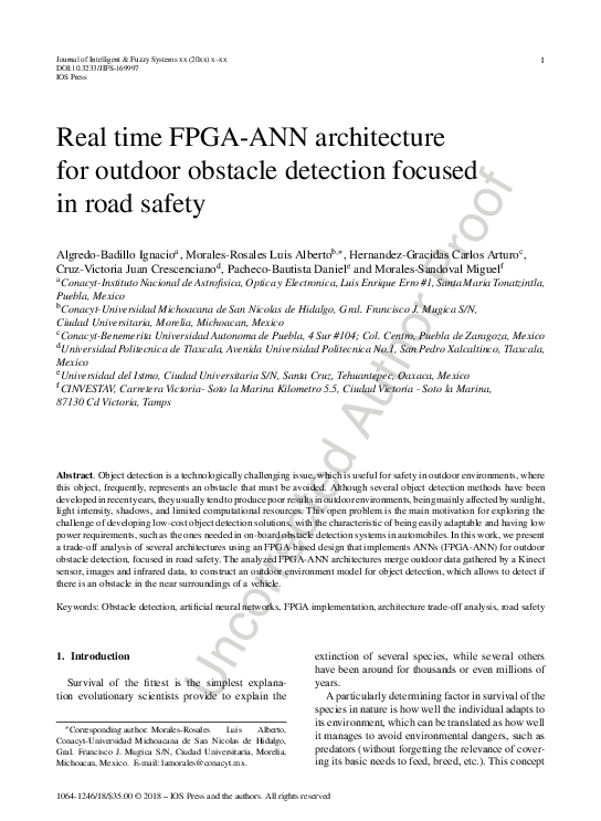 Pdf Real Time Fpga Ann Architecture For Outdoor Obstacle Detection 9263