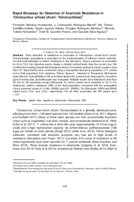 (PDF) Rapid Bioassay for Detection of Acaricide Resistance in ...