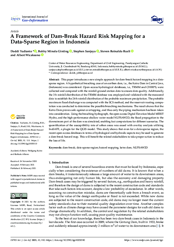 (PDF) A Framework of Dam-Break Hazard Risk Mapping for a Data-Sparse ...