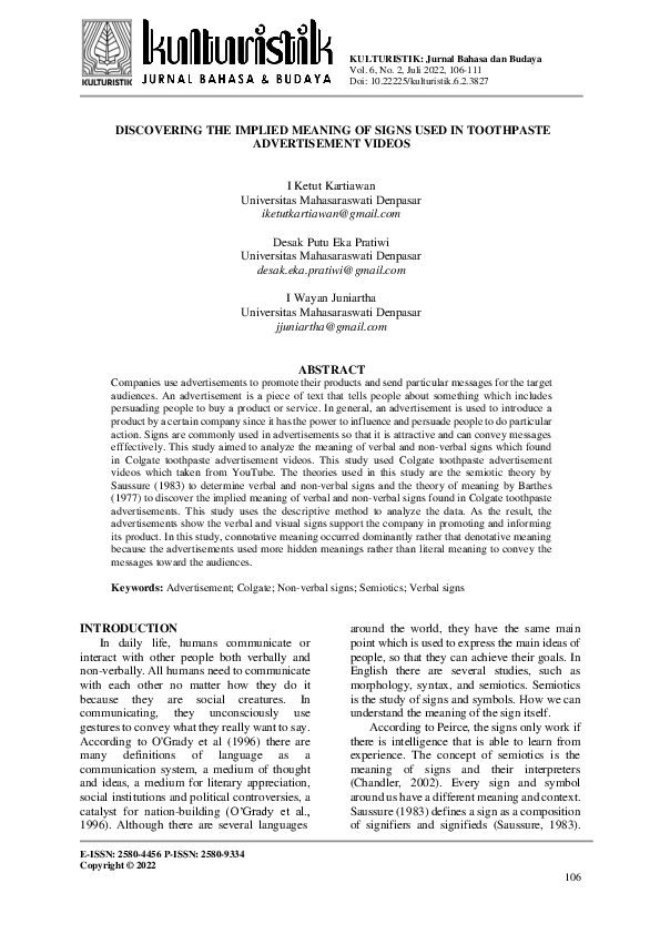 (PDF) Discovering the Implied Meaning of Signs Used in Toothpaste ...