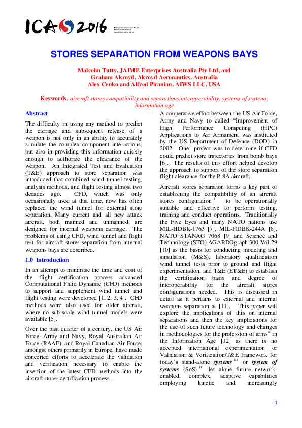 (PDF) Stores Separation from Weapons Bays