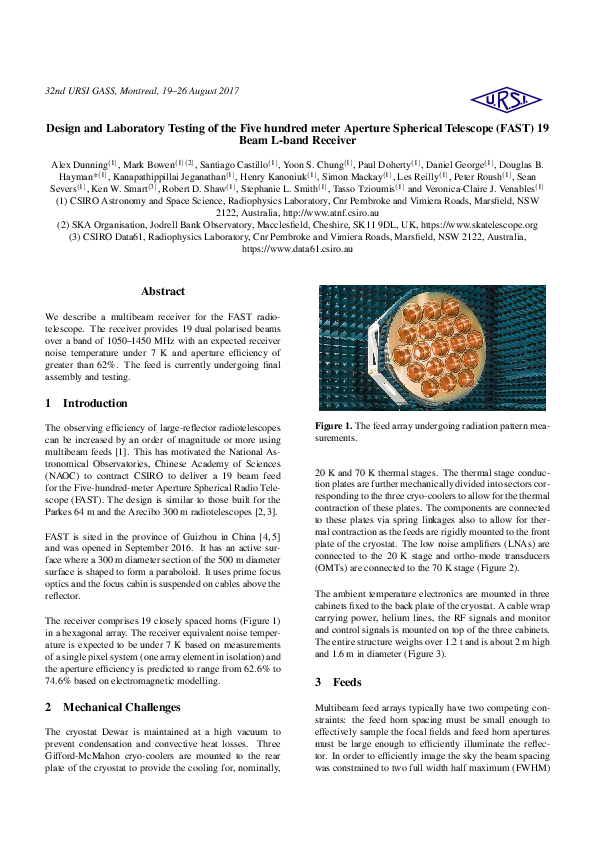 (PDF) Design and laboratory testing of the five hundred meter aperture ...