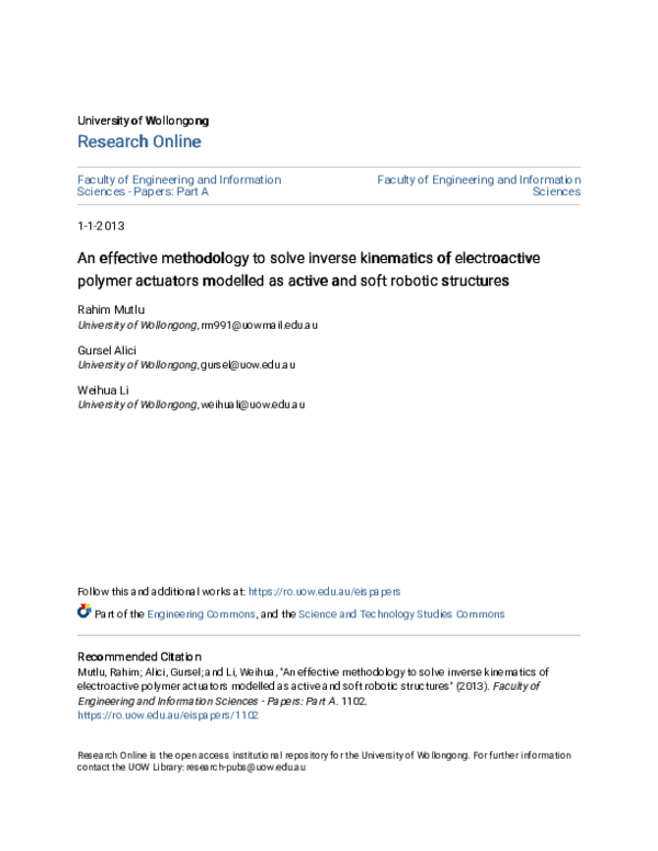 (PDF) An effective methodology to solve inverse kinematics of electroactive polymer actuators ...