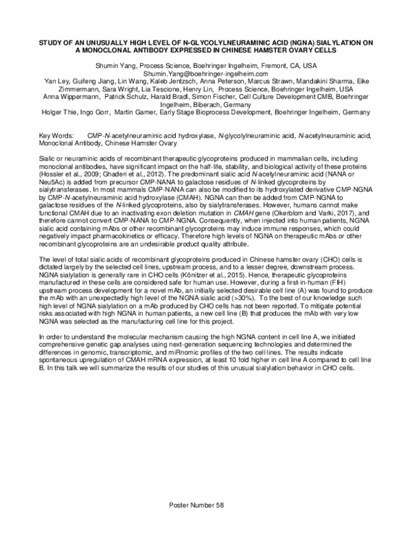 (PDF) Study of an unusually high level of N-glycolylneuraminic acid ...