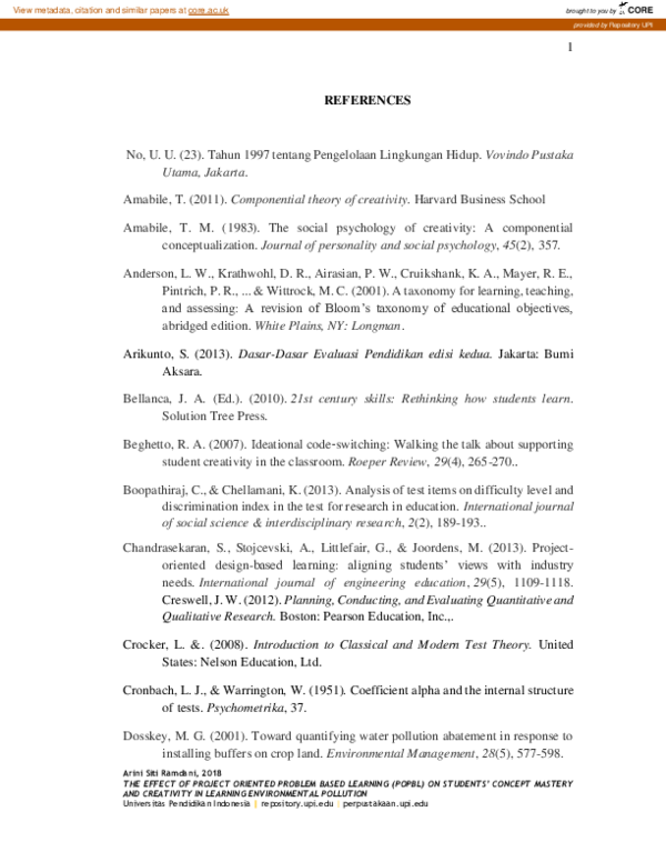(PDF) The Effect of Project Oriented Problem Based Learning (Popbl) on Students’Concept Mastery ...