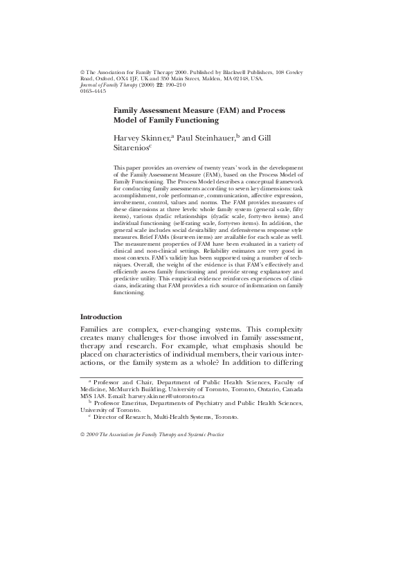 PDF Family Assessment Measure FAM And Process Model Of Family pdf-family-assessment-measure-fam-and-process-model-of-family