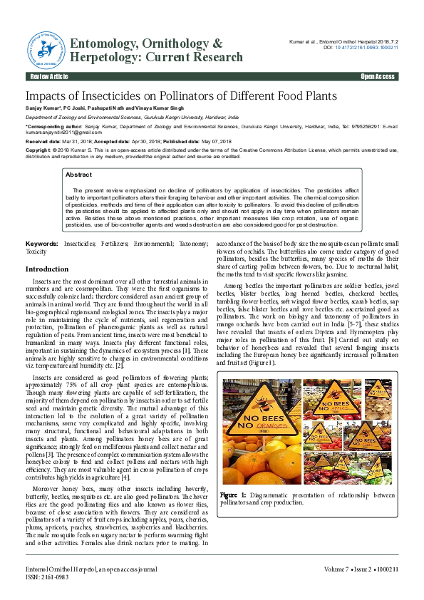 (PDF) Impacts of Insecticides on Pollinators of Different Food Plants