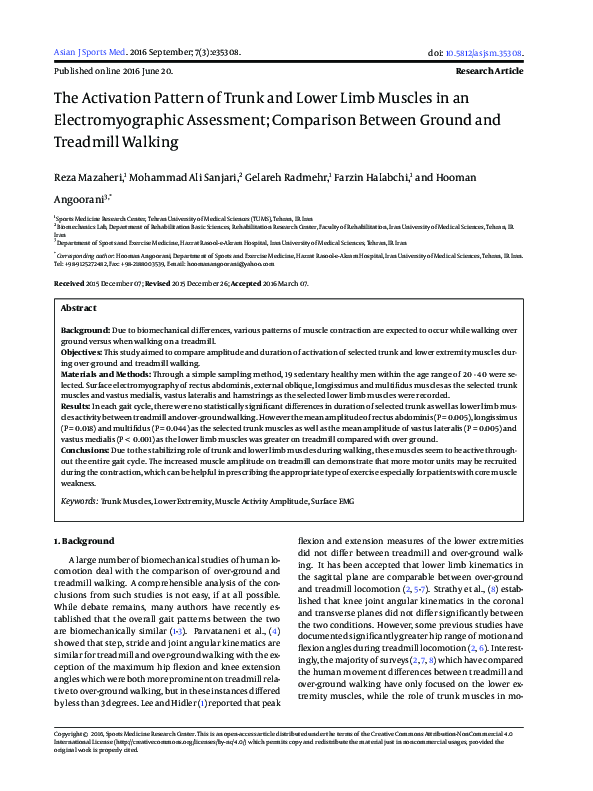 (PDF) The Activation Pattern of Trunk and Lower Limb Muscles in an Electromyographic Assessment ...