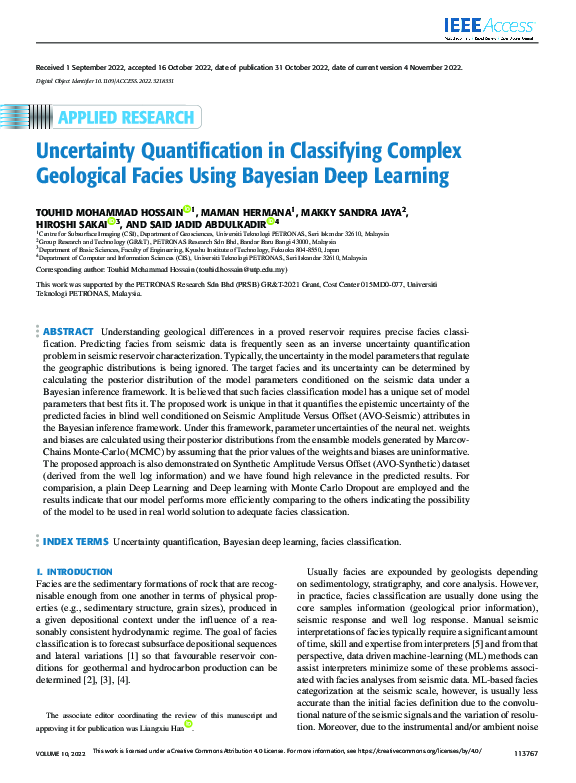 (PDF) Uncertainty Quantification in Classifying Complex Geological ...