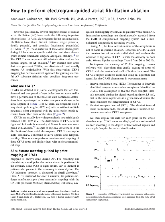 (PDF) How to perform electrogram-guided atrial fibrillation ablation