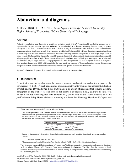 (PDF) Abduction and diagrams