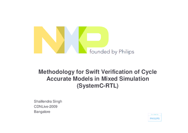 Pdf Methodology For Swift Verification Of Cycle Accurate Models In Mixed Simulation Systemc Rtl