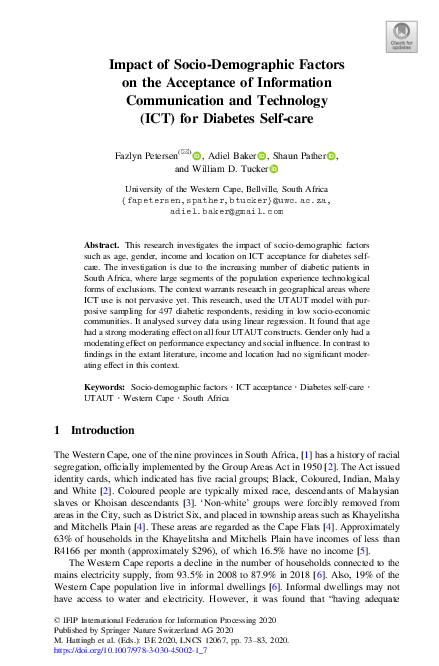 (PDF) Impact of Socio-Demographic Factors on the Acceptance of ...