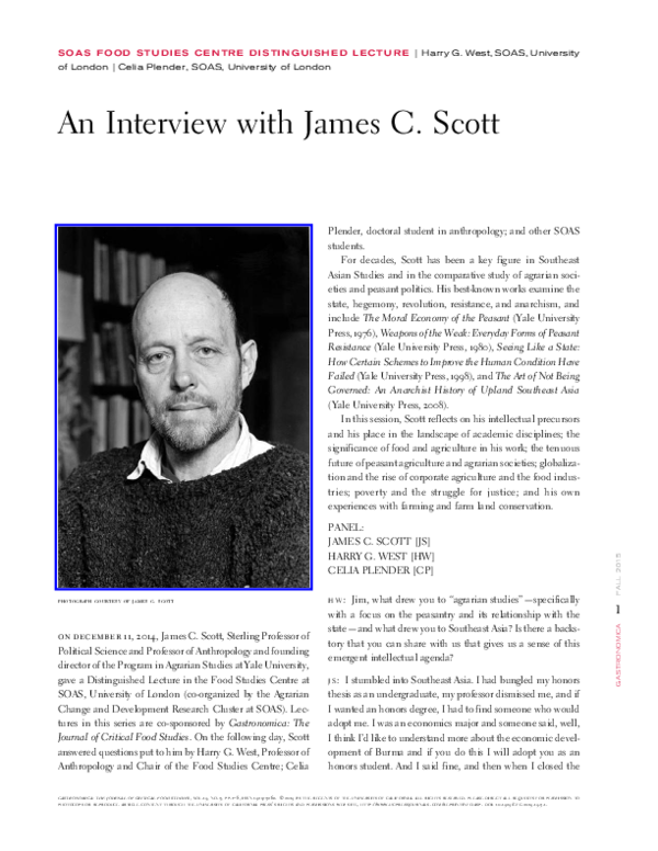 (PDF) An Interview with James C. Scott