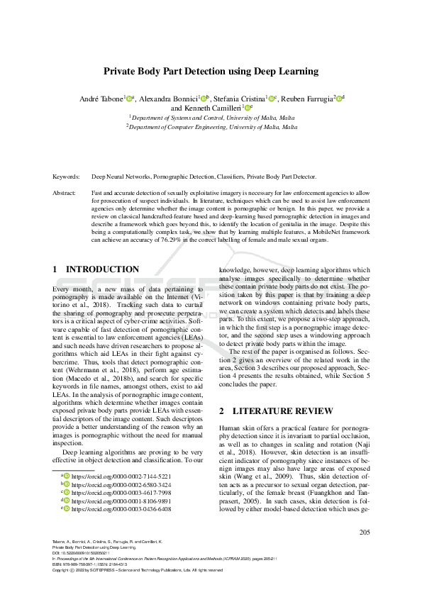 Pdf Private Body Part Detection Using Deep Learning Kenneth