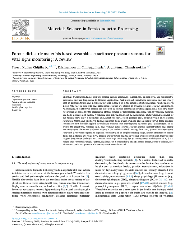 (PDF) Porous dielectric materials based wearable capacitance pressure ...