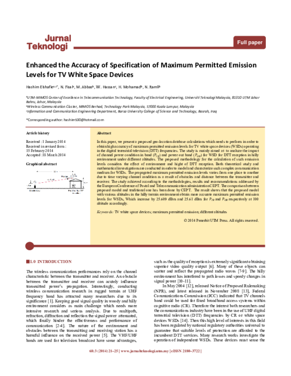 (PDF) Enhanced the Accuracy of Specification of Maximum Permitted ...