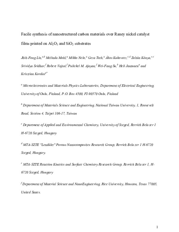 (PDF) Facile synthesis of nanostructured carbon materials over Raney ...