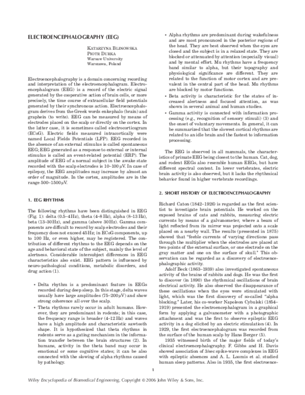 (PDF) Electroencephalography (EEG) (PDF) Electroencephalography (EEG)