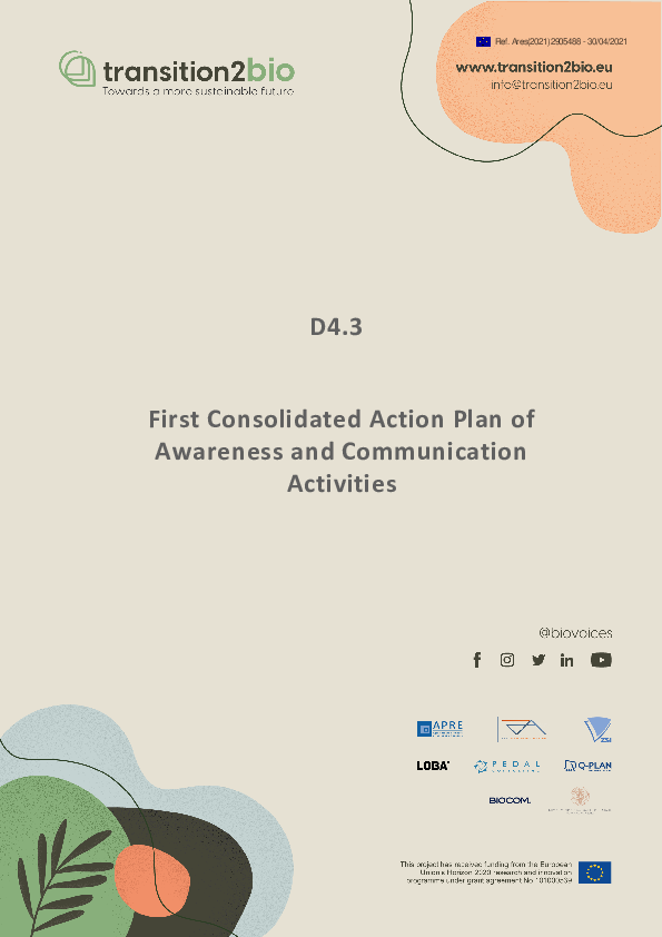 (PDF) Transition2BIO Project Deliverable D4.3 First Consolidated Action ...