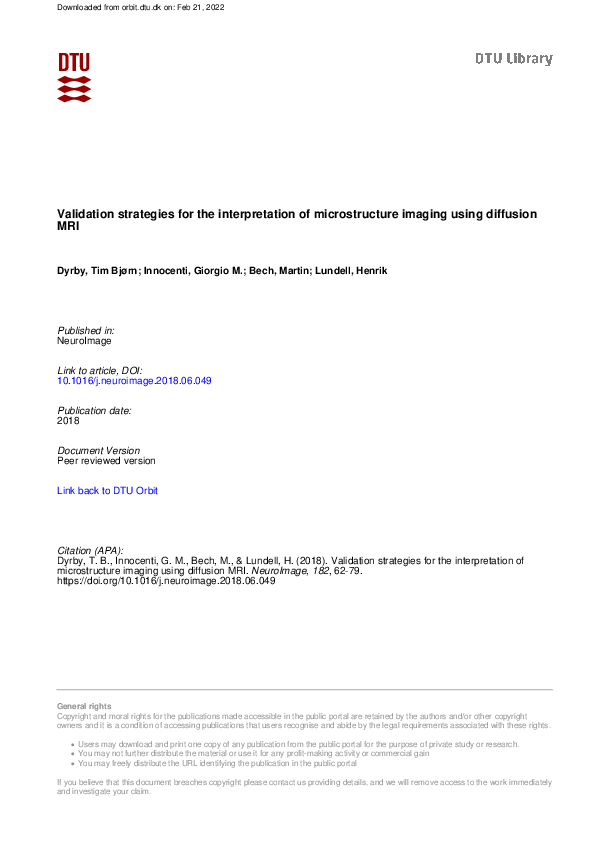 (PDF) Validation strategies for the interpretation of microstructure ...