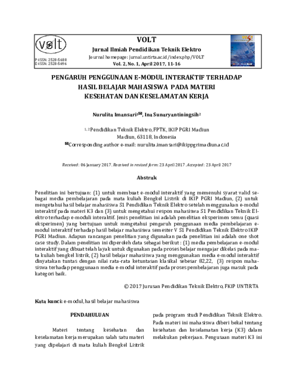 (PDF) Pengaruh Penggunaan E-Modul Interaktif Terhadap Hasil Belajar Mahasiswa pada Materi ...