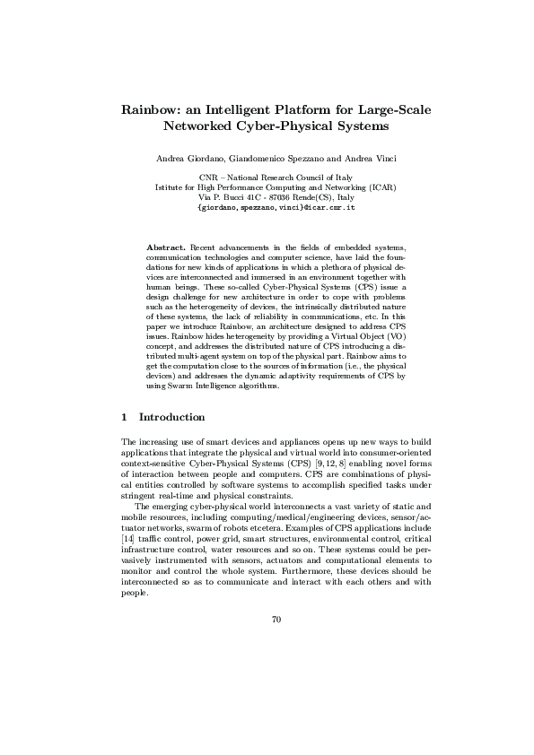 (PDF) A Smart Platform for Large-Scale Cyber-Physical Systems | Andrea Vinci - Academia.edu