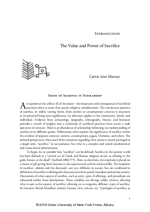 (PDF) The Value and Power of Sacrifice