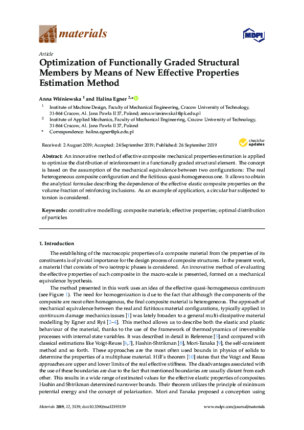 (PDF) Optimization of Functionally Graded Structural Members by Means of New Effective ...