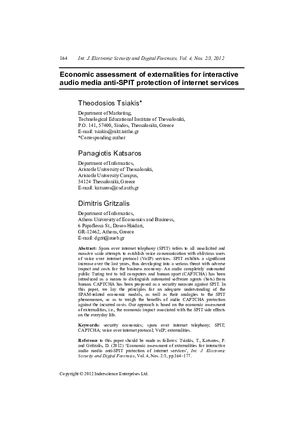 (PDF) Economic assessment of externalities for interactive audio media ...