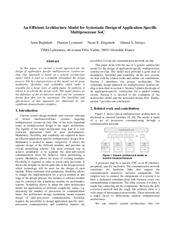 (PDF) An efficient architecture model for systematic design of application-specific ...