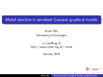 (PDF) Model selection for penalized Gaussian Graphical Models