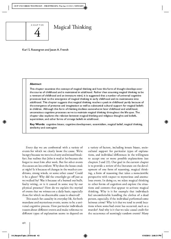 (PDF) Magical Thinking